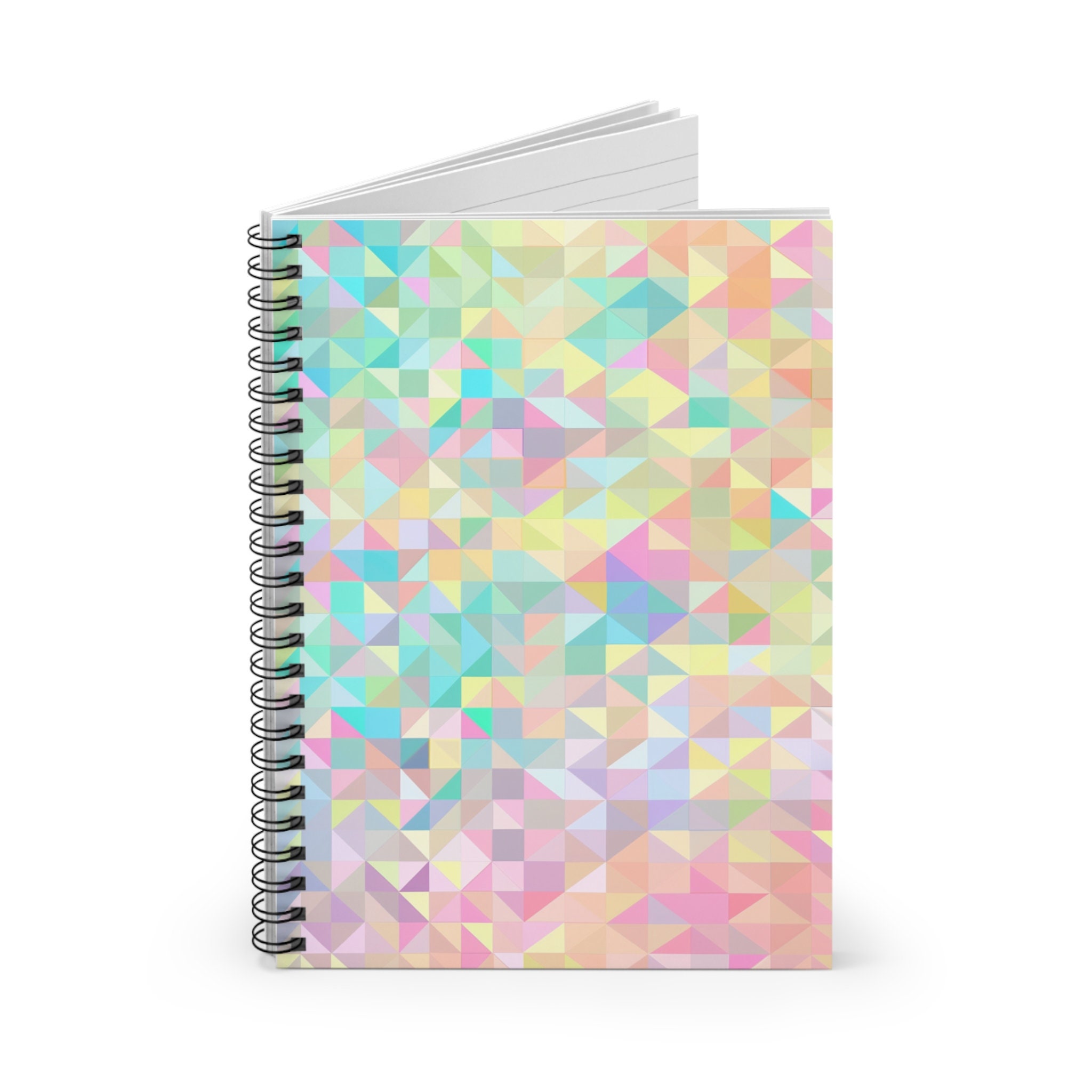 Triangle Pastel Spiral Notebook Ruled Line - Etsy