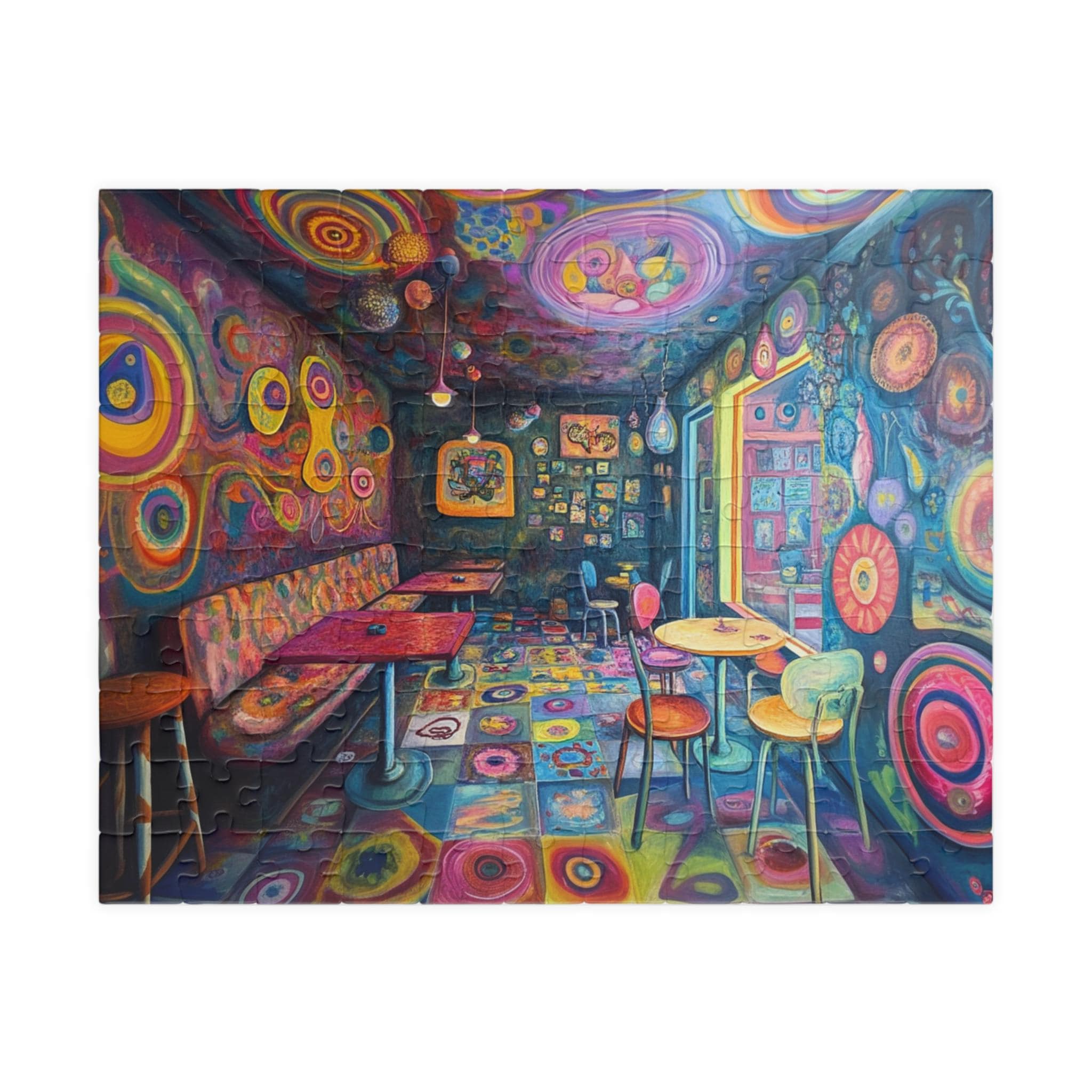 Hippie Cafe Puzzle 110, 252, 520, 1014-piece Coffee Shop - Etsy
