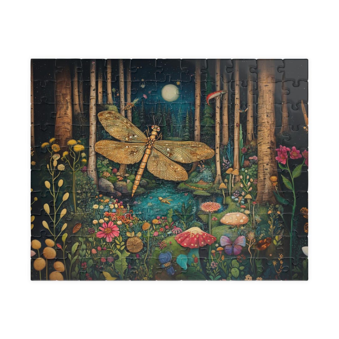 ON SALE, Dragonfly at Night Puzzle (110, 252, 520, 1014-piece), Jigsaw ...