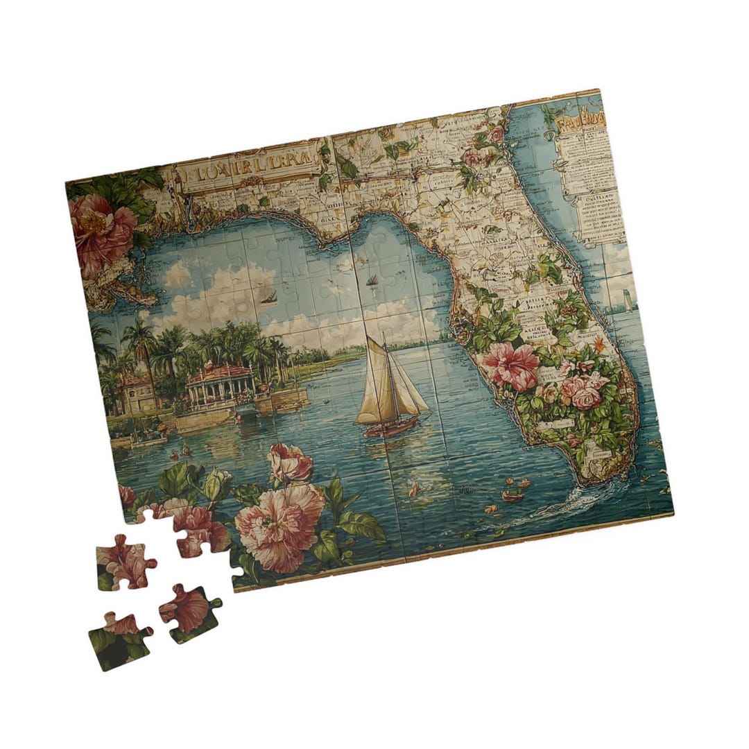 Florida Jigsaw Puzzle (110, 252, 520, 1014-piece) Florida Ocean Jigsaw ...