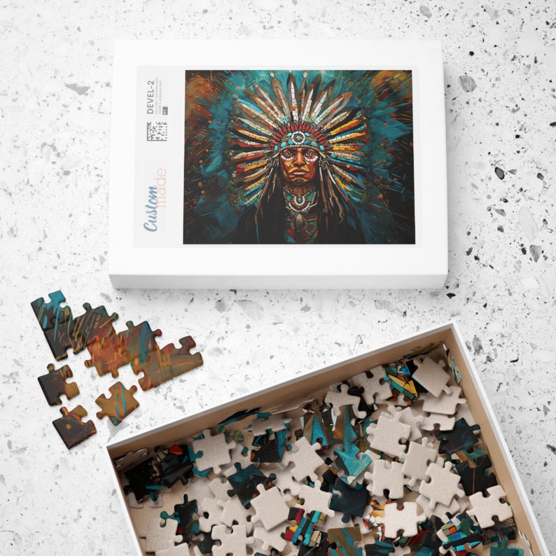 Native American Puzzle 110, 252, 520, 1014-piece Feathers, Jigsaw ...