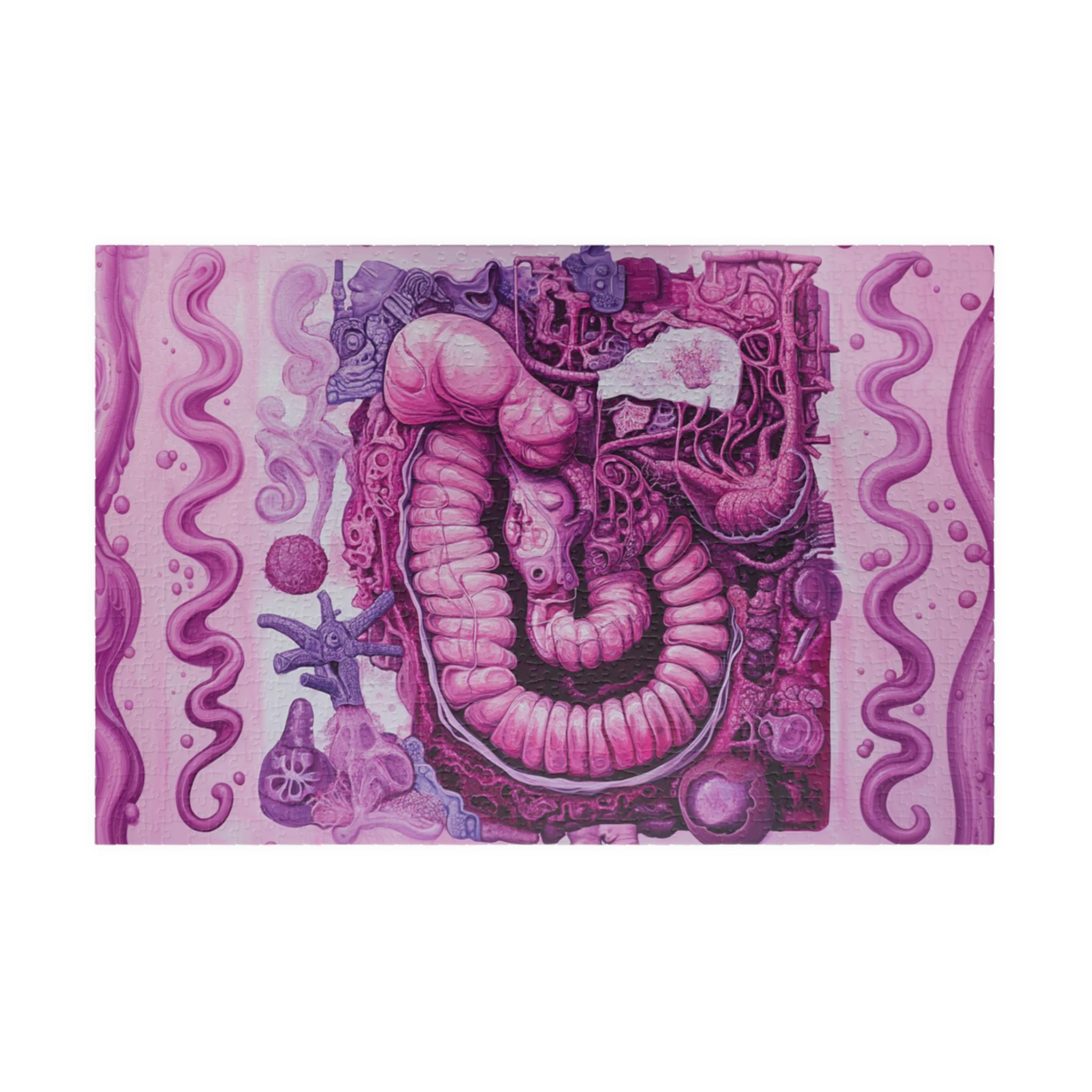 Anatomy Digestive System Puzzle 110, 252, 520, 1014-piece Pink Purple ...