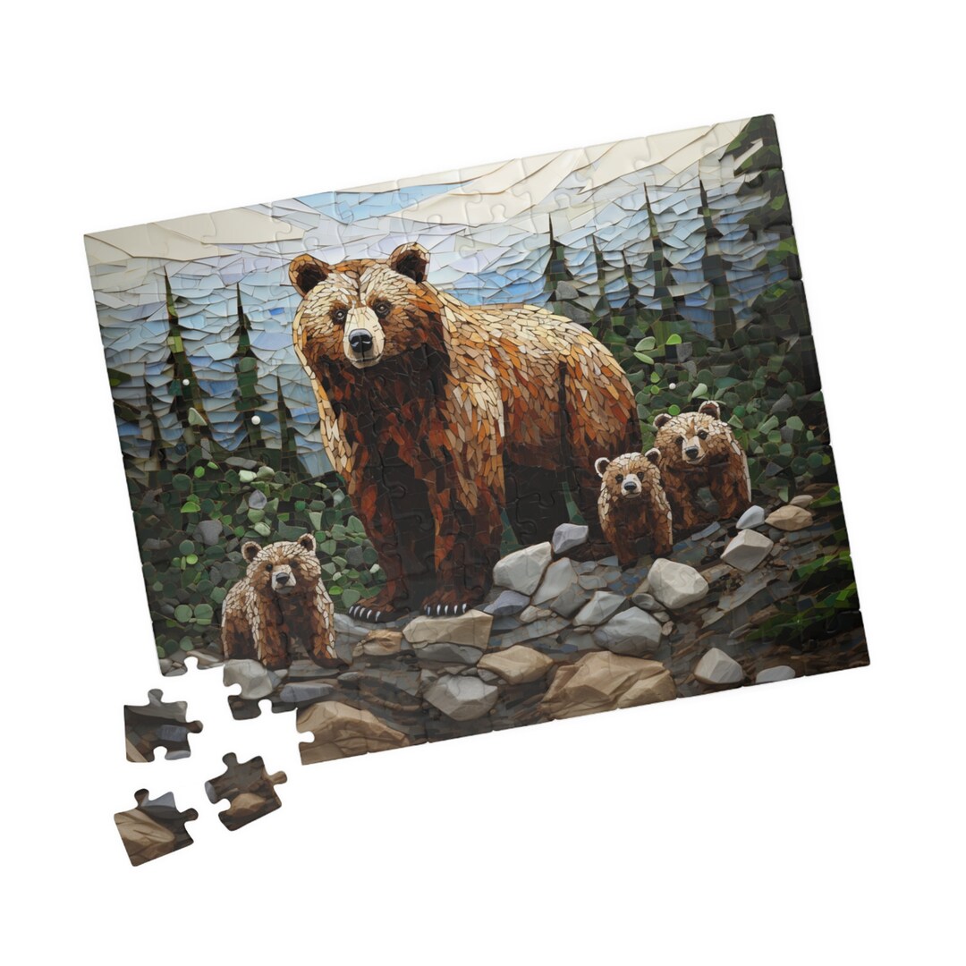 Bear and Cubs Puzzle 110, 252, 520, 1014-piece, Animal Puzzle, Adult ...