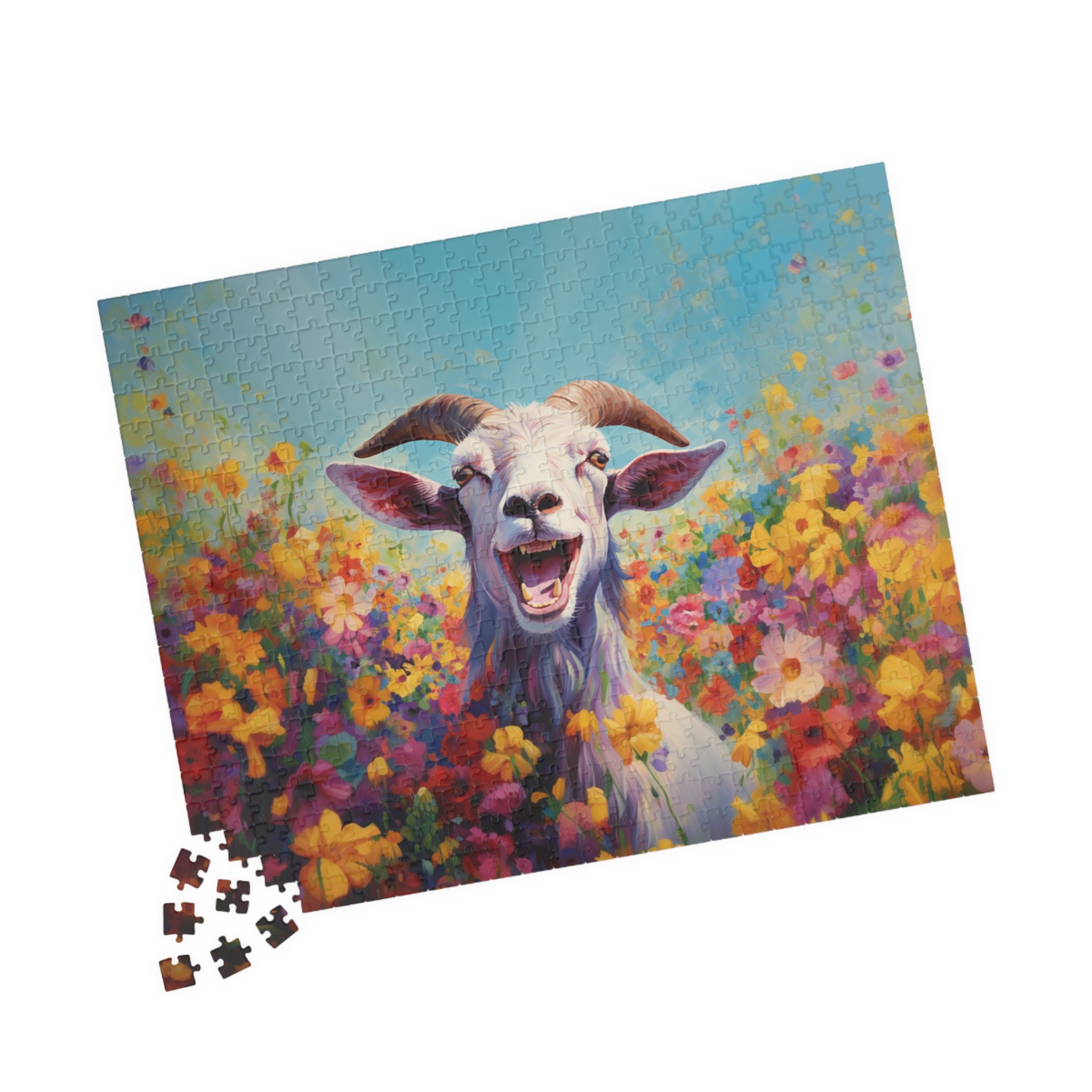 Happy Goat Puzzle 110, 252, 520, 1014-piece Animal Puzzle, Adult Puzzle ...