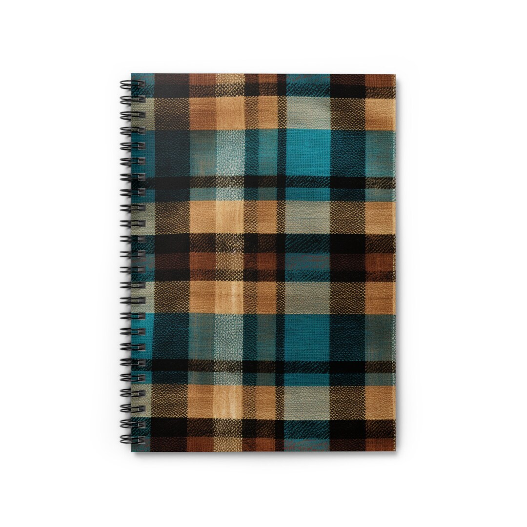 Plaid Spiral Notebook: Ruled Line Journal (6x8 In) - Etsy