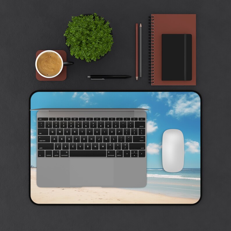 Beach Desk Mat, Clouds, Blue Sky, Photo - Etsy