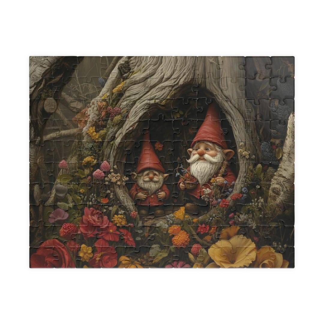 ON SALE, Gnomes Puzzle (110, 252, 520, 1014-piece) Gnome Jigsaw Puzzle ...