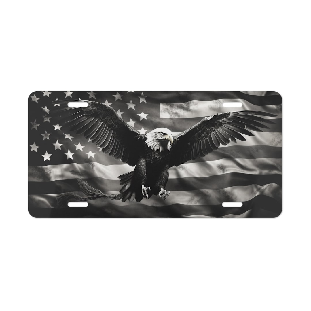 American Flag Eagle License Plate: Patriotic Vanity Plate Veteran Gift ...