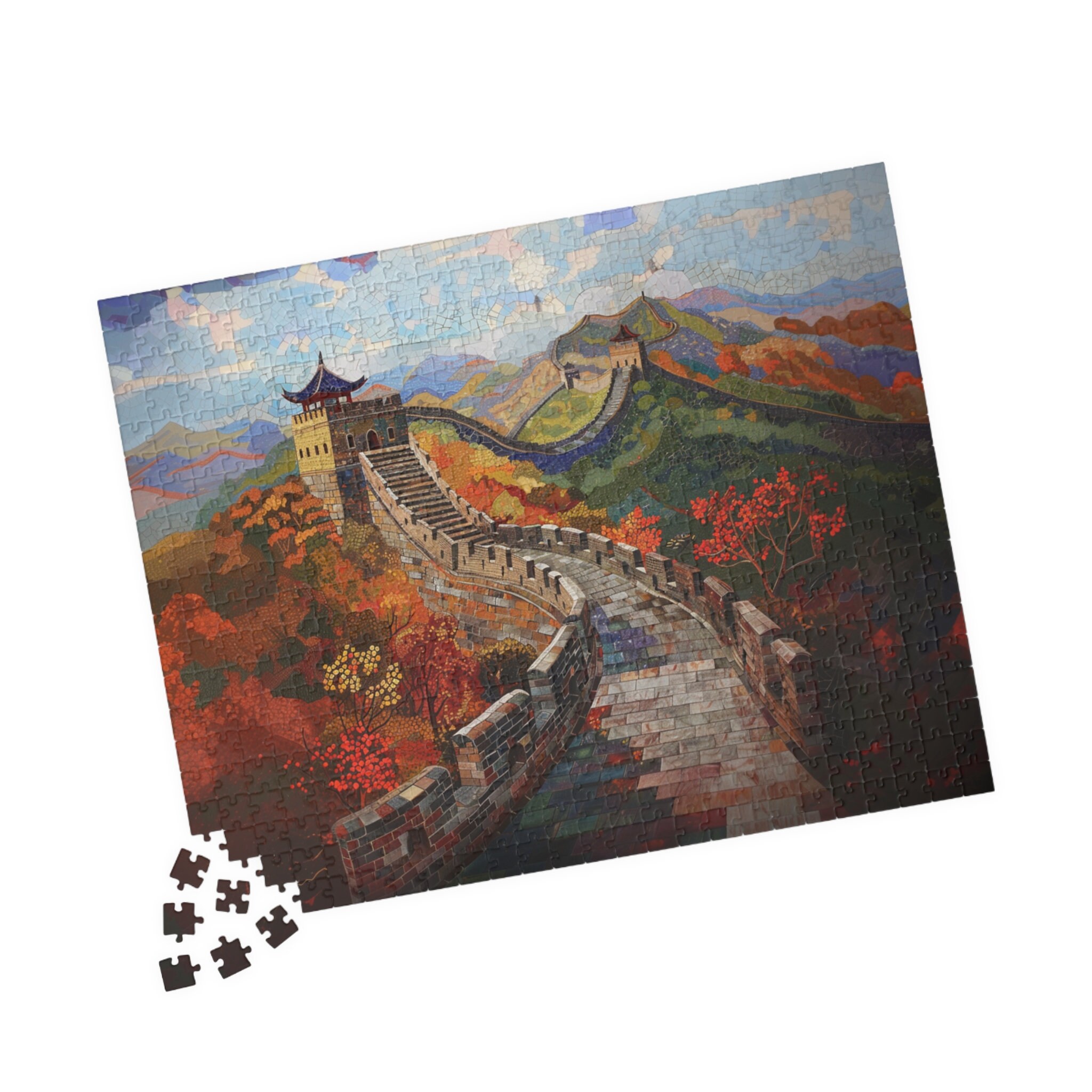 Great Wall of China Mosaic Puzzle 110, 252, 520, 1014-piece - Etsy