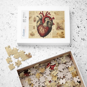 Heart Anatomy Puzzle 110, 252, 520, 1014-piece Medical, Cardiology ...