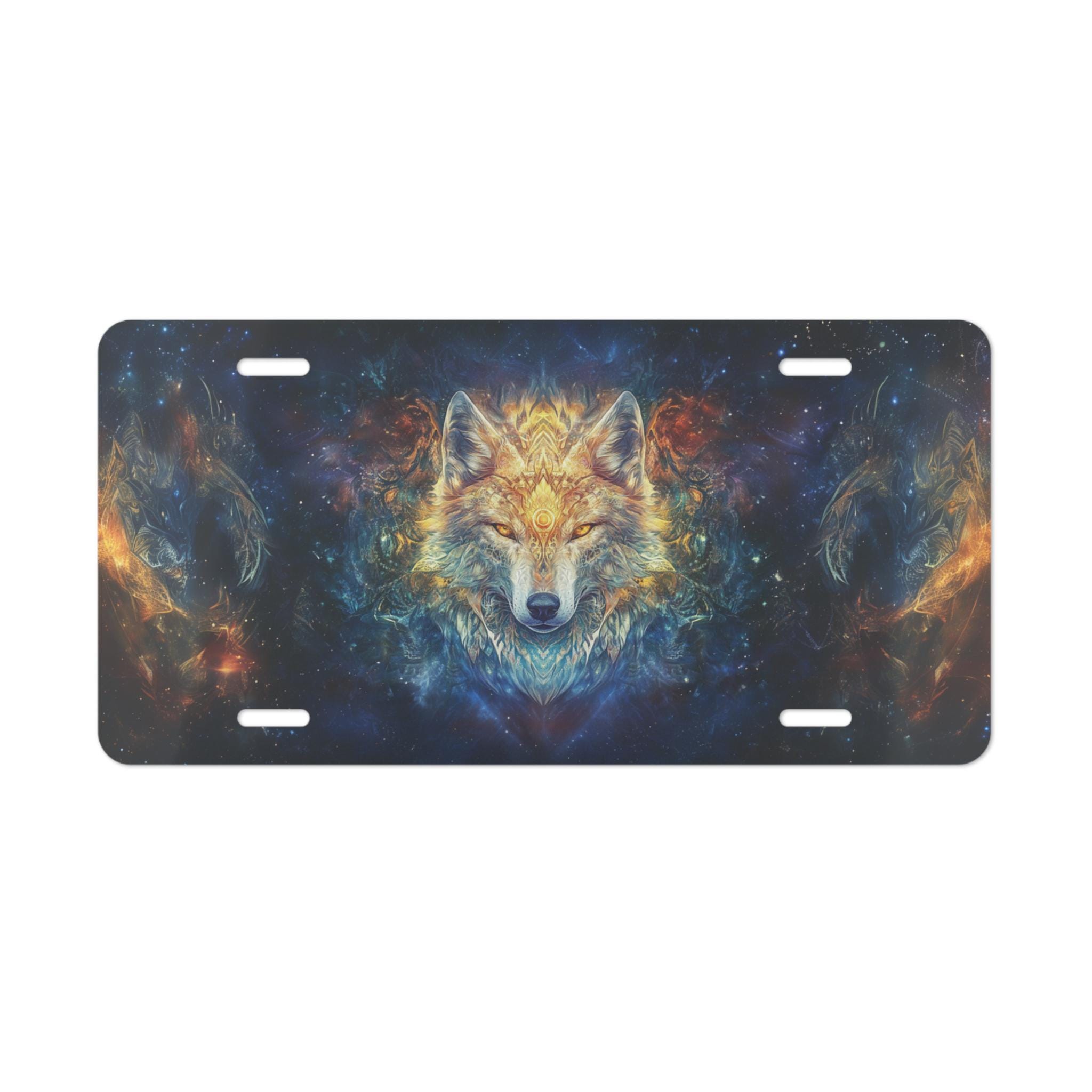 Wolf Vanity Plate, Celestial Vanity Plate - Etsy