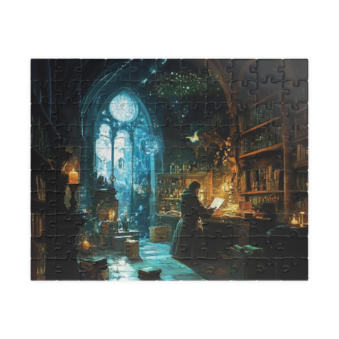 Wizard Puzzle 110, 252, 520, 1014-piece Magical Library - Etsy