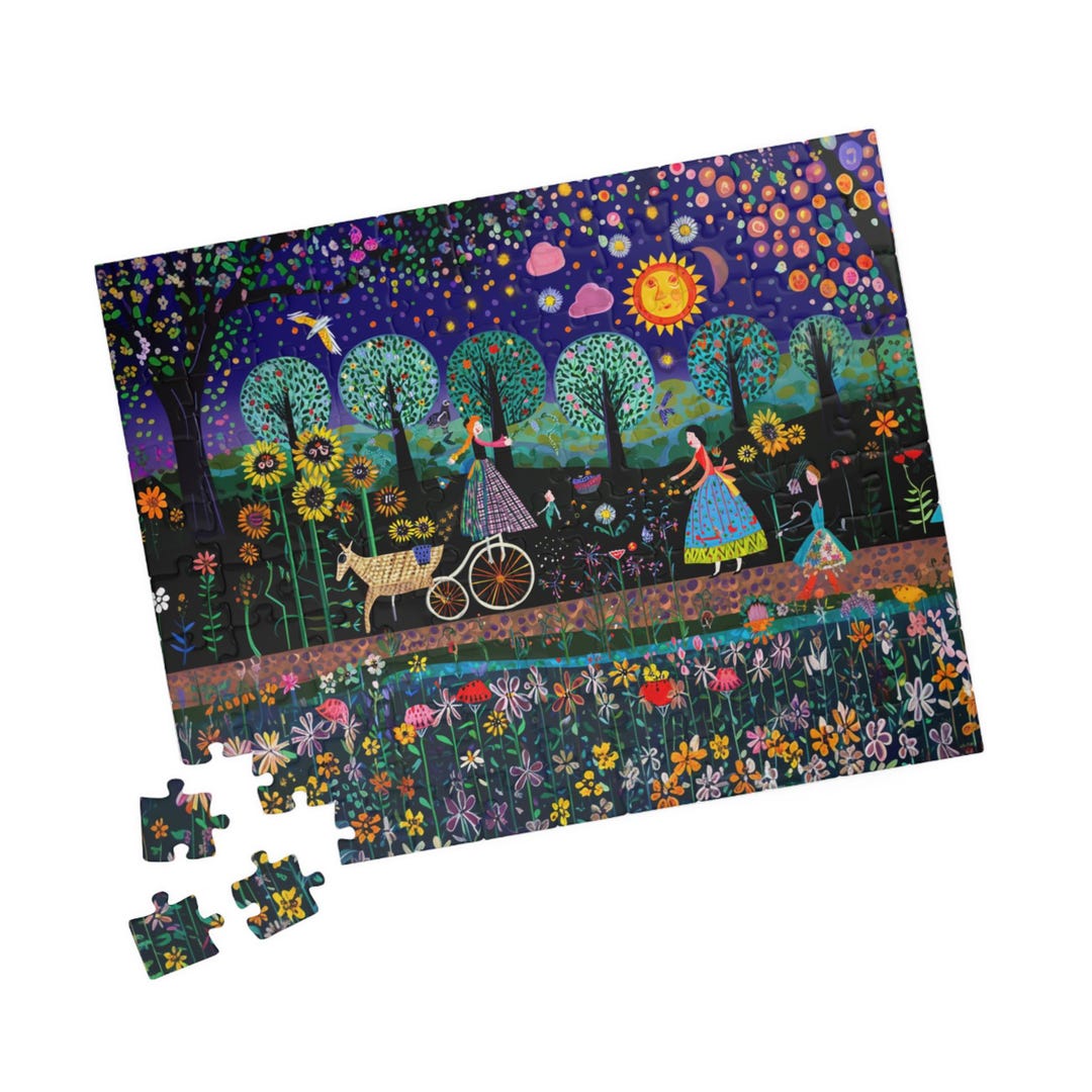 Walking Path Puzzle (110, 252, 520, 1014-piece) Flower Path Puzzle - Etsy