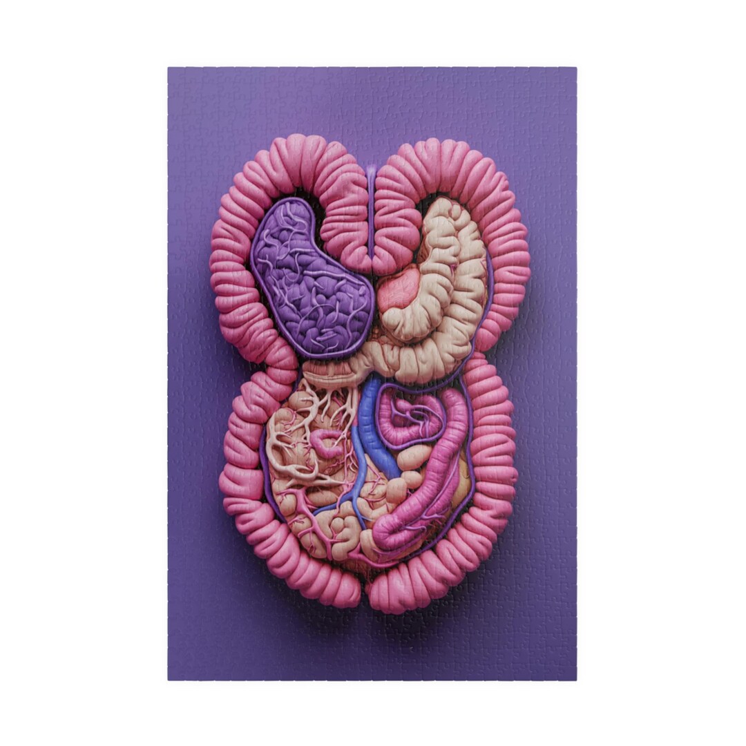 Digestive System Puzzle 110, 252, 520, 1014-piece Purple Pink Puzzle - Etsy