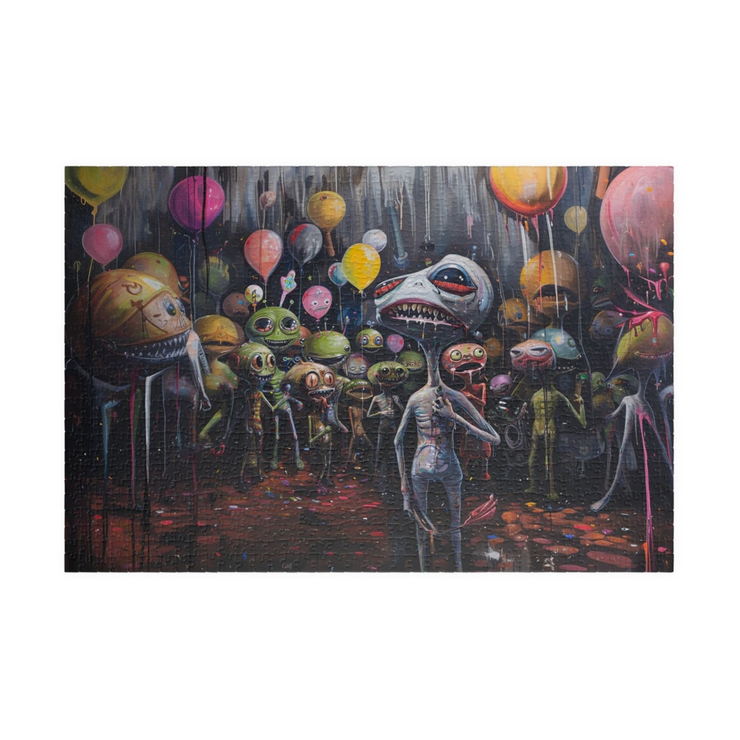 ON SALE, Alien Party Puzzle (110, 252, 520, 1014-piece) Aliens, Jigsaw ...