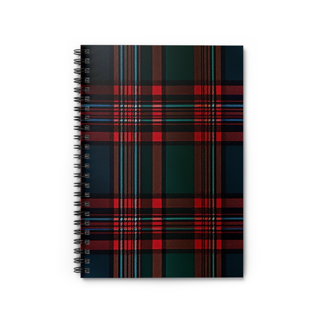 Plaid Spiral Notebook: Ruled Line Journal (6x8 In) Small Journal ...