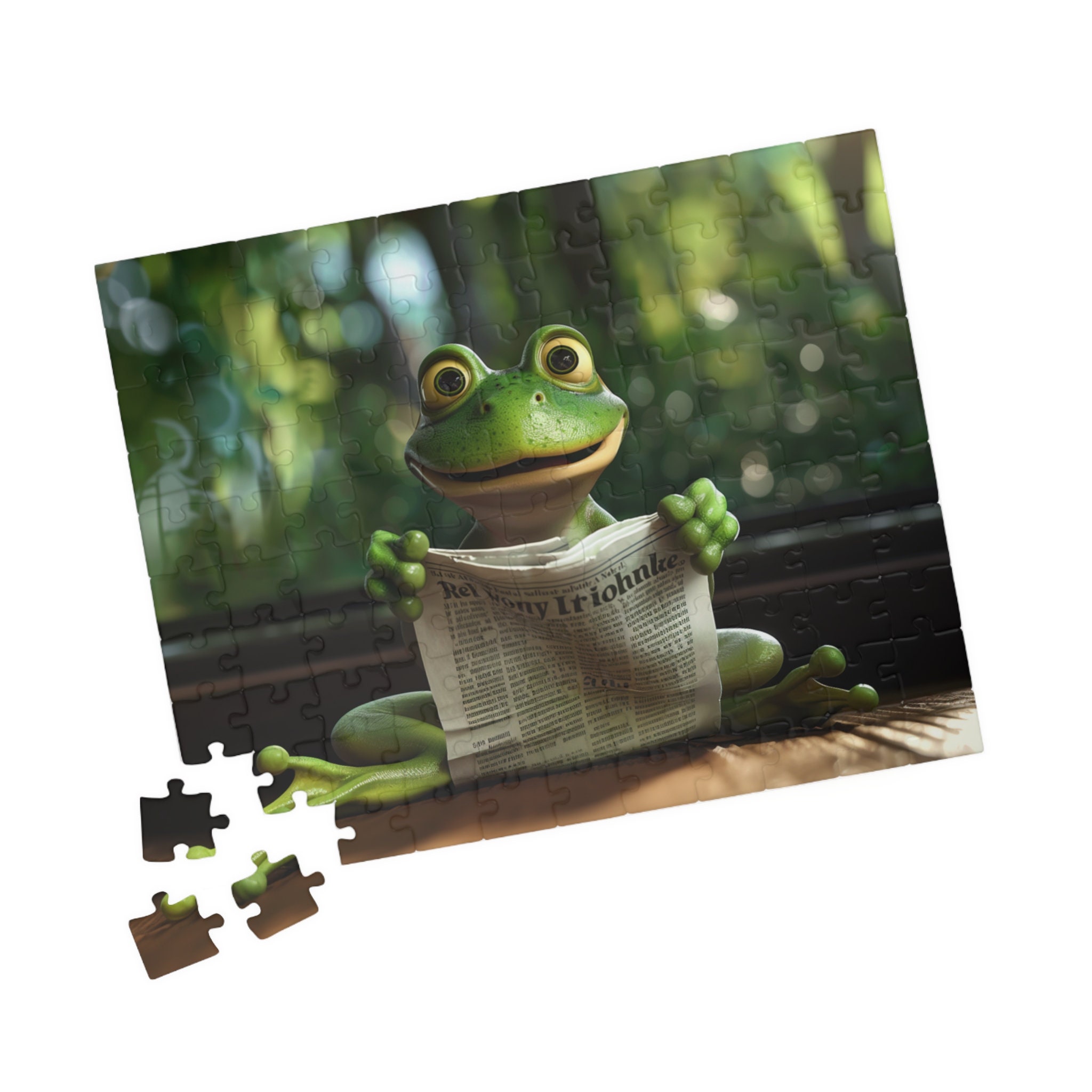 Frog Reading Newspaper Puzzle 110, 252, 520, 1014-piece - Etsy