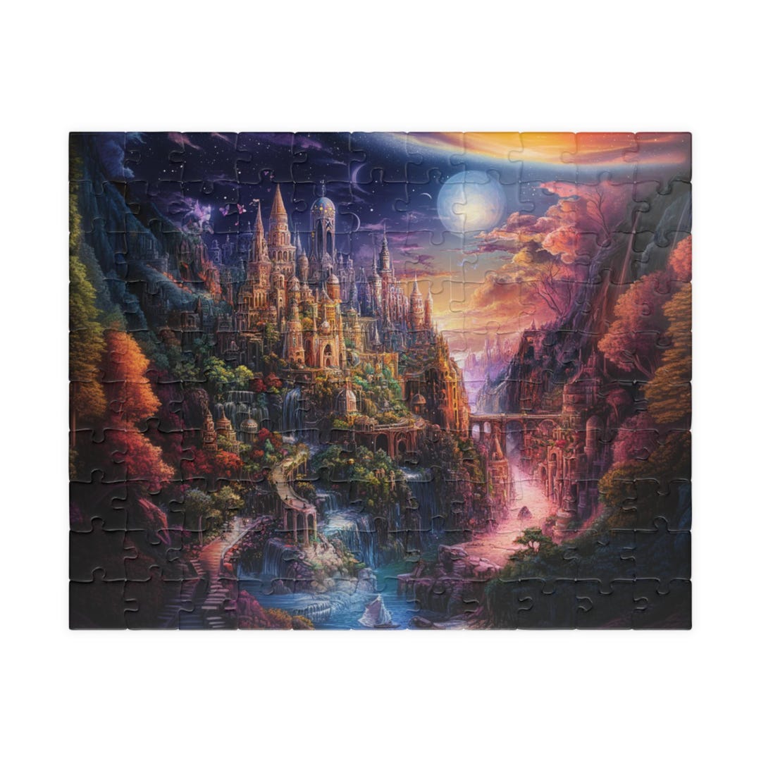 Magic Castle Puzzle 110, 252, 520, 1014-piece Fantasy World Puzzle - Etsy
