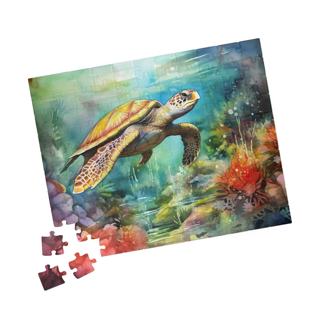 Turtle Puzzle 110, 252, 520, 1014-piece, Turtle Art, Adult Puzzle ...