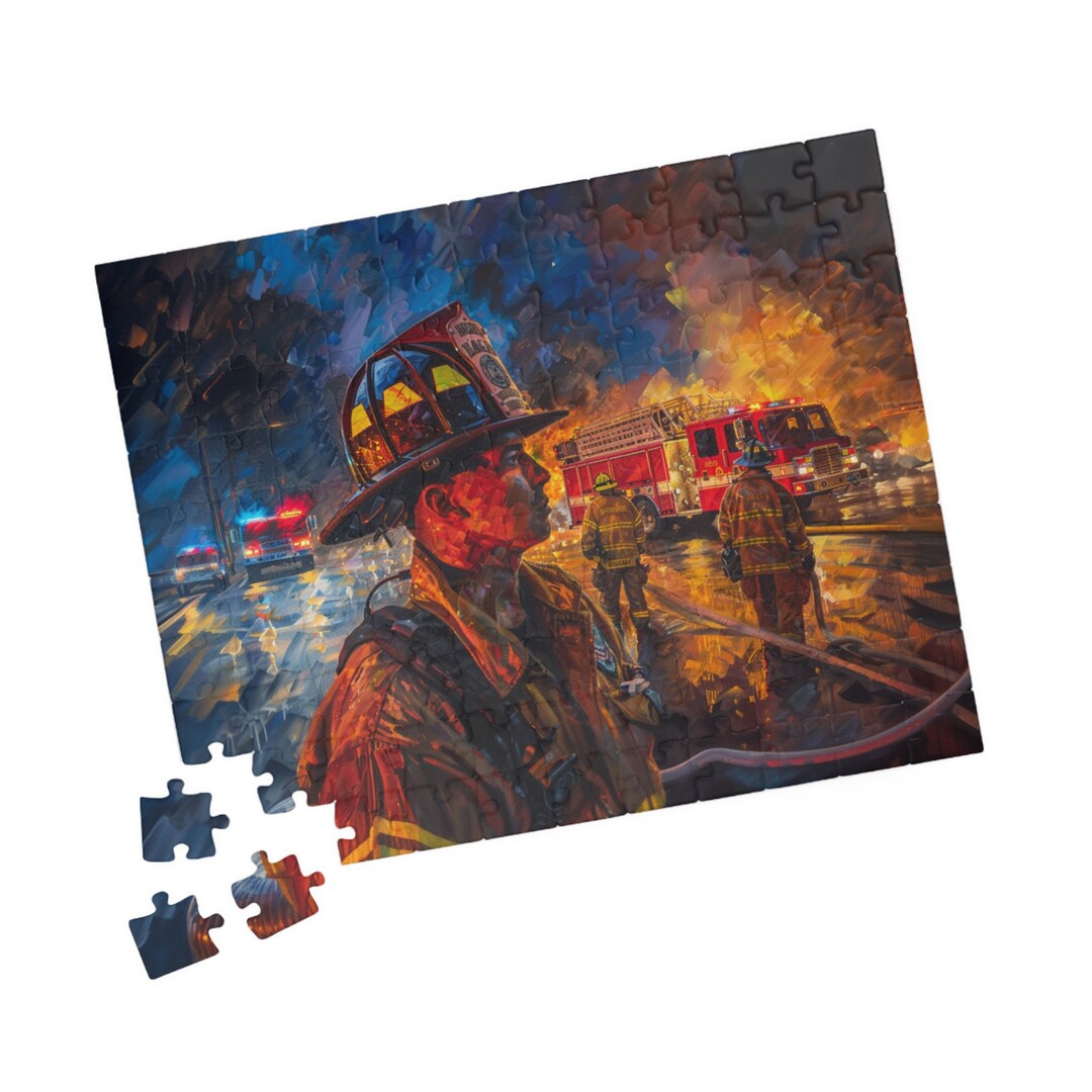 ON SALE, Firefighter Painting Puzzle (110, 252, 520, 1014-piece ...