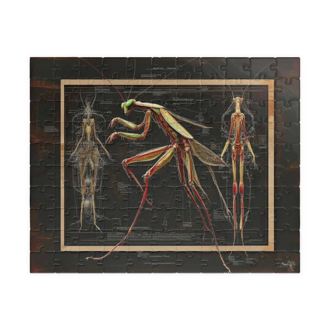Preying Mantis Puzzle (110, 252, 520, 1014-piece) Anatomy Puzzle, Bug ...