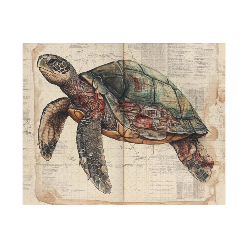 ON SALE, Turtle Anatomy Puzzle (110, 252, 520, 1014-piece) Animal ...
