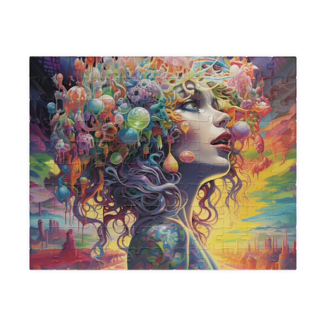 Woman Puzzle, Colorful Puzzle, Face Puzzle 110, 252, 520, 1014-piece ...