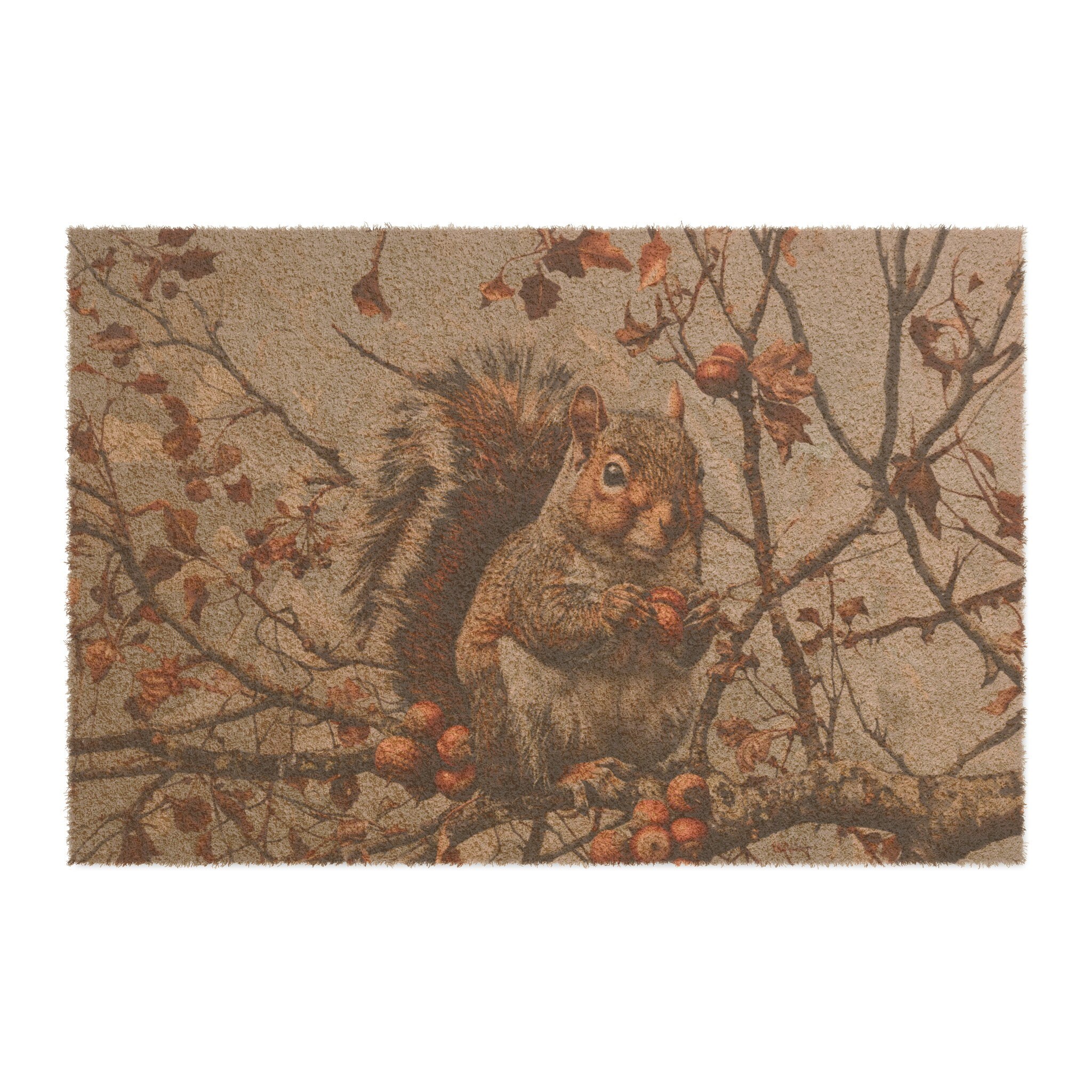 Squirrel With Acorns Doormat - Etsy
