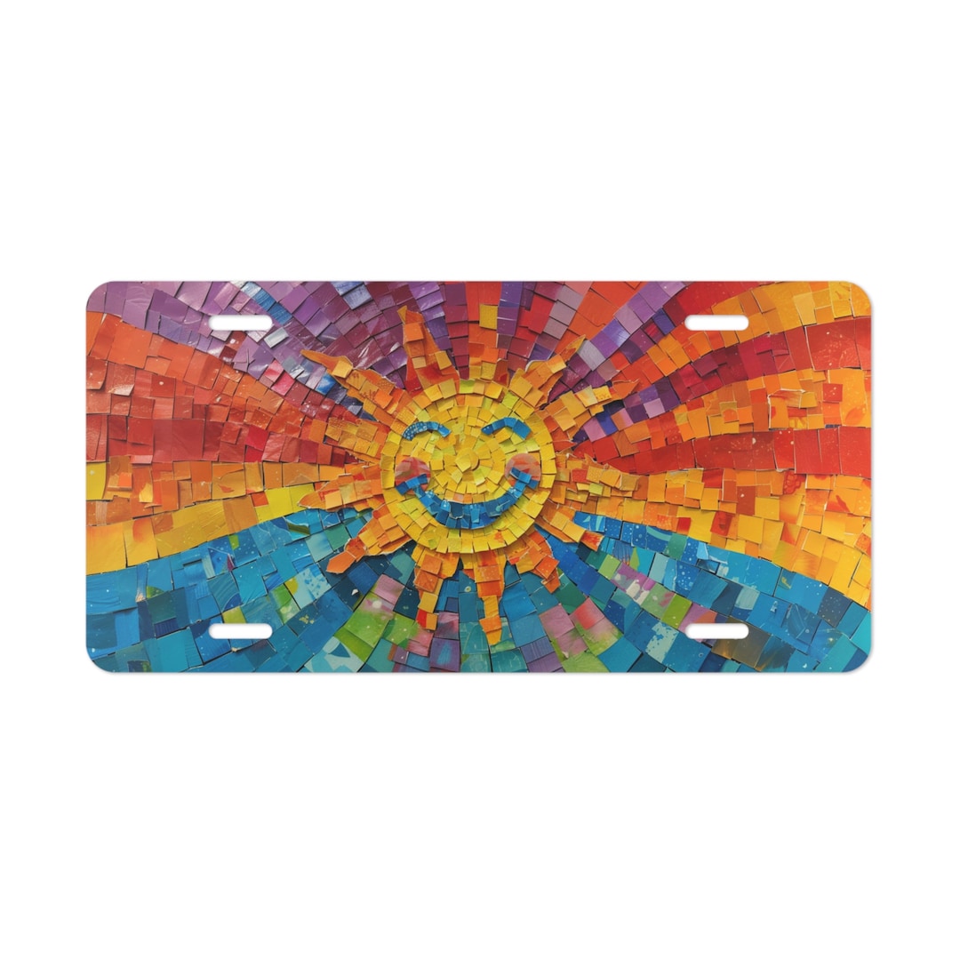 Happy Sun Smiling Vanity Plate - Etsy