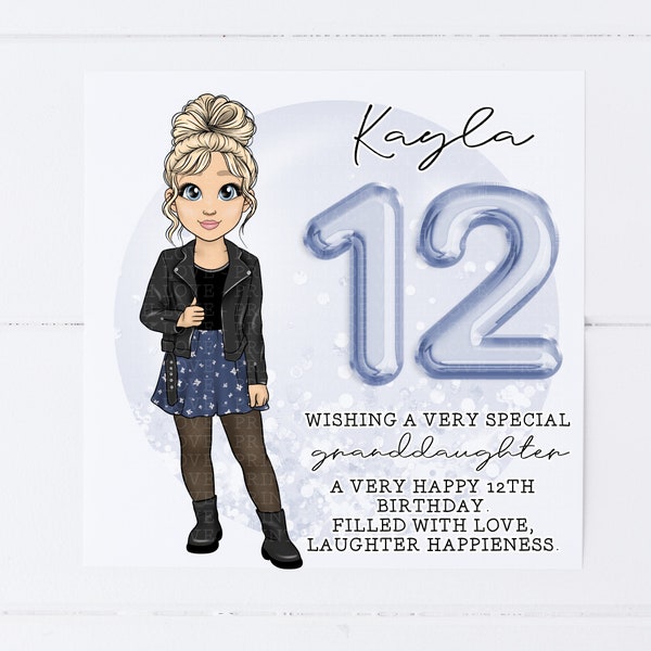 Special Granddaughter 12th Birthday Card - Etsy UK Special Granddaughter 12th Birthday Card - Etsy UK