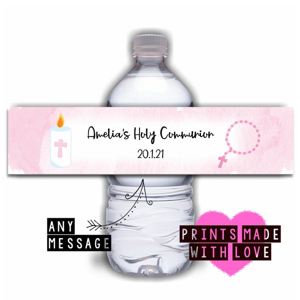First Holy Communion Water Bottle Labels - Etsy UK