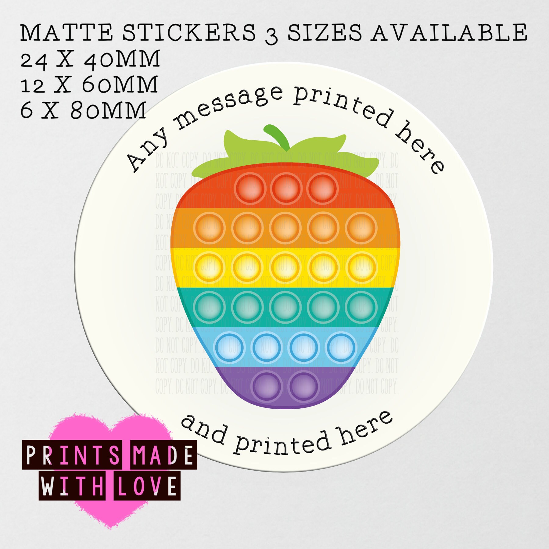 Fidget Rainbow Party Stickers Thank You for Coming Sweet | Etsy