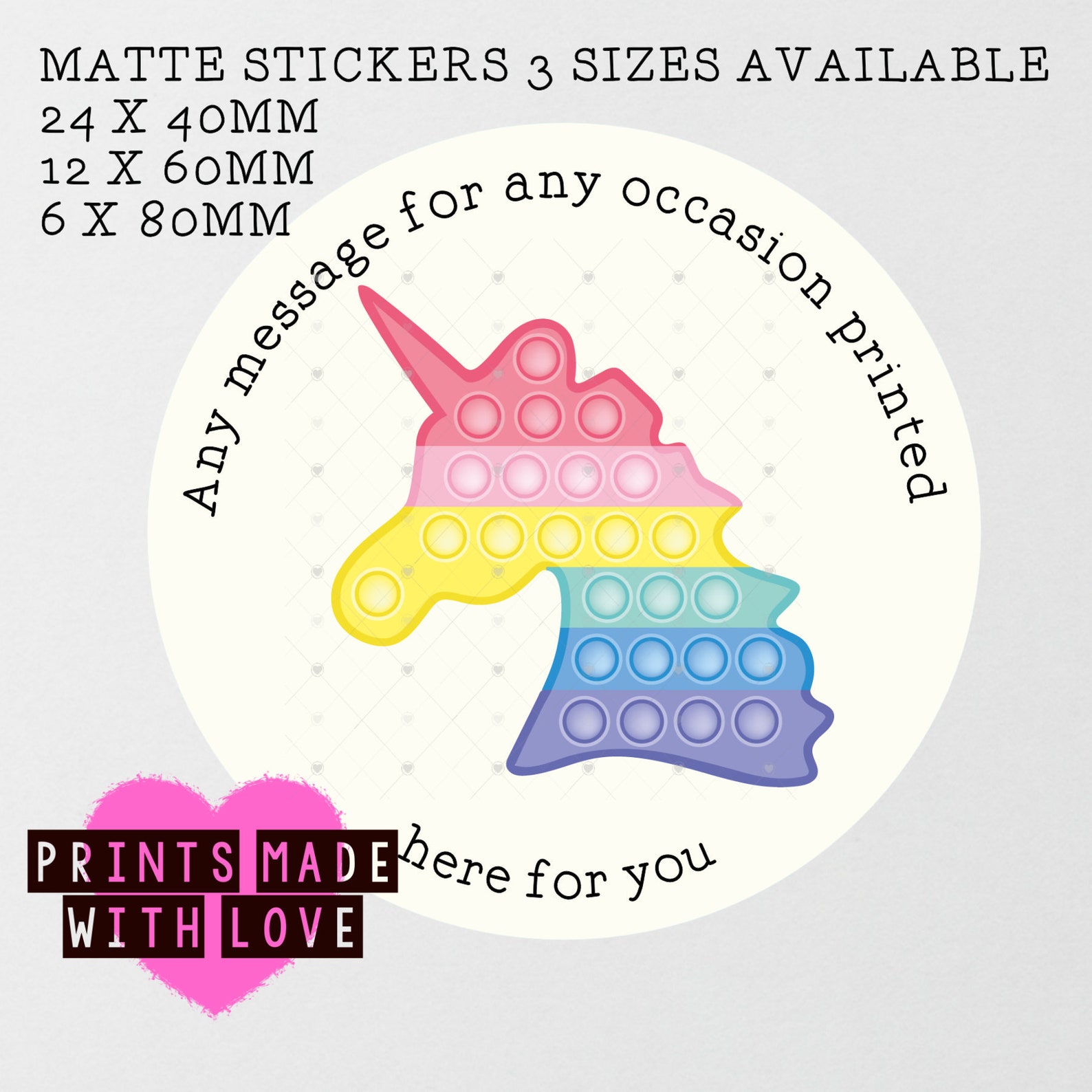 Fidget Toy Party Stickers Sweet Cone Labels Thank You - Etsy UK