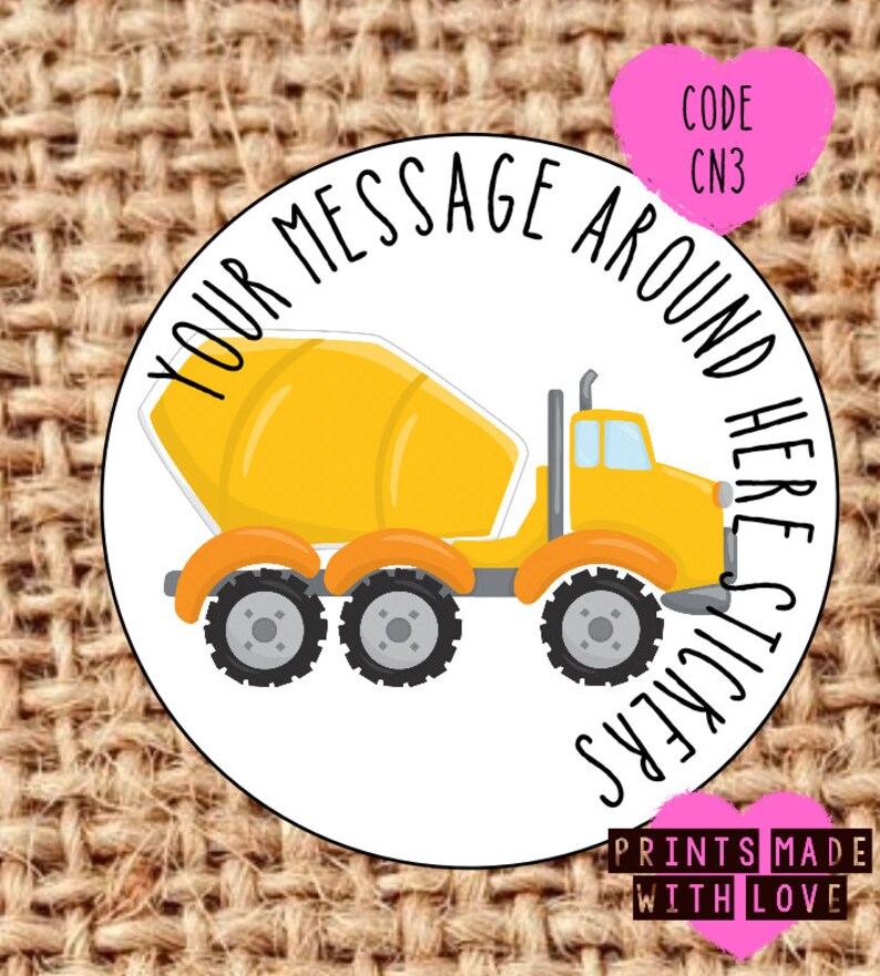 Construction Party Stickers / Thank You for Coming Labels / - Etsy