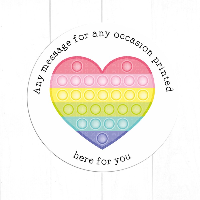 Fidget Toy Party Stickers Sweet Cone Labels Thank You - Etsy UK