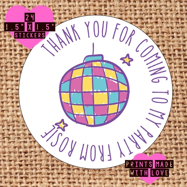 80s Party Labels . Disco Party Stickers . I Love 80s . Disco - Etsy UK