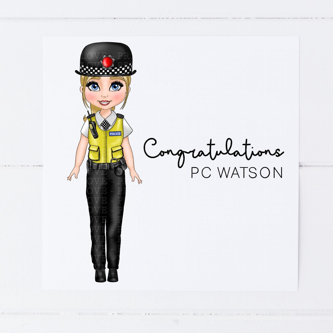 Congratulations Police Officer Card Police Woman Female Officer Police ...