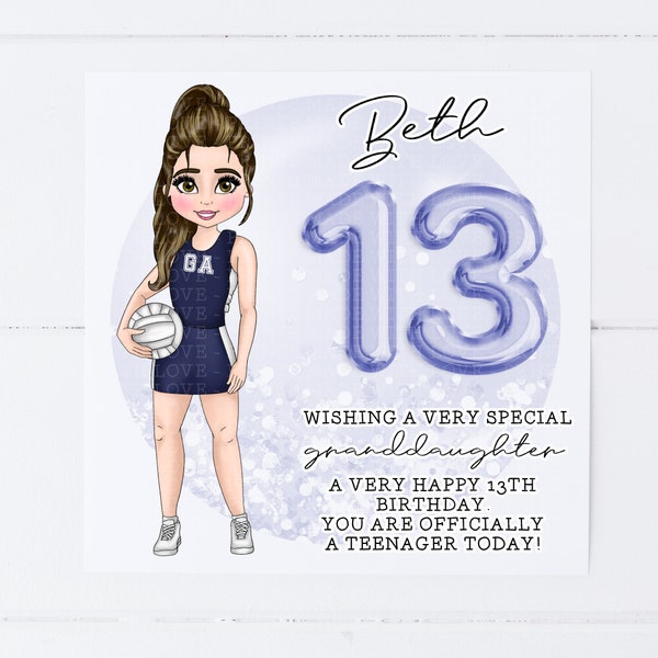 Netball Birthday Card - Etsy UK