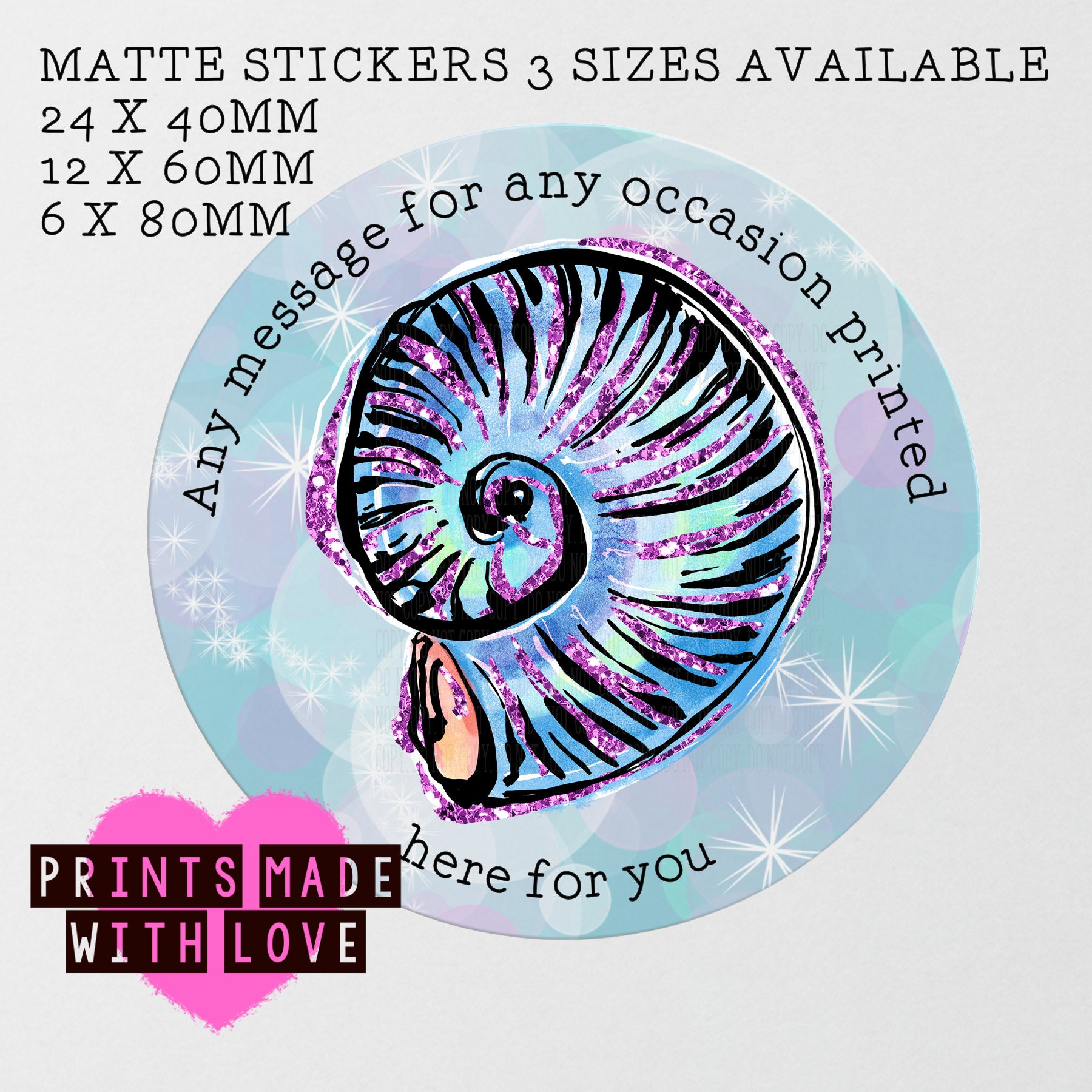 Mermaid Party Stickers Sweet Cone Labels Under the Sae - Etsy UK