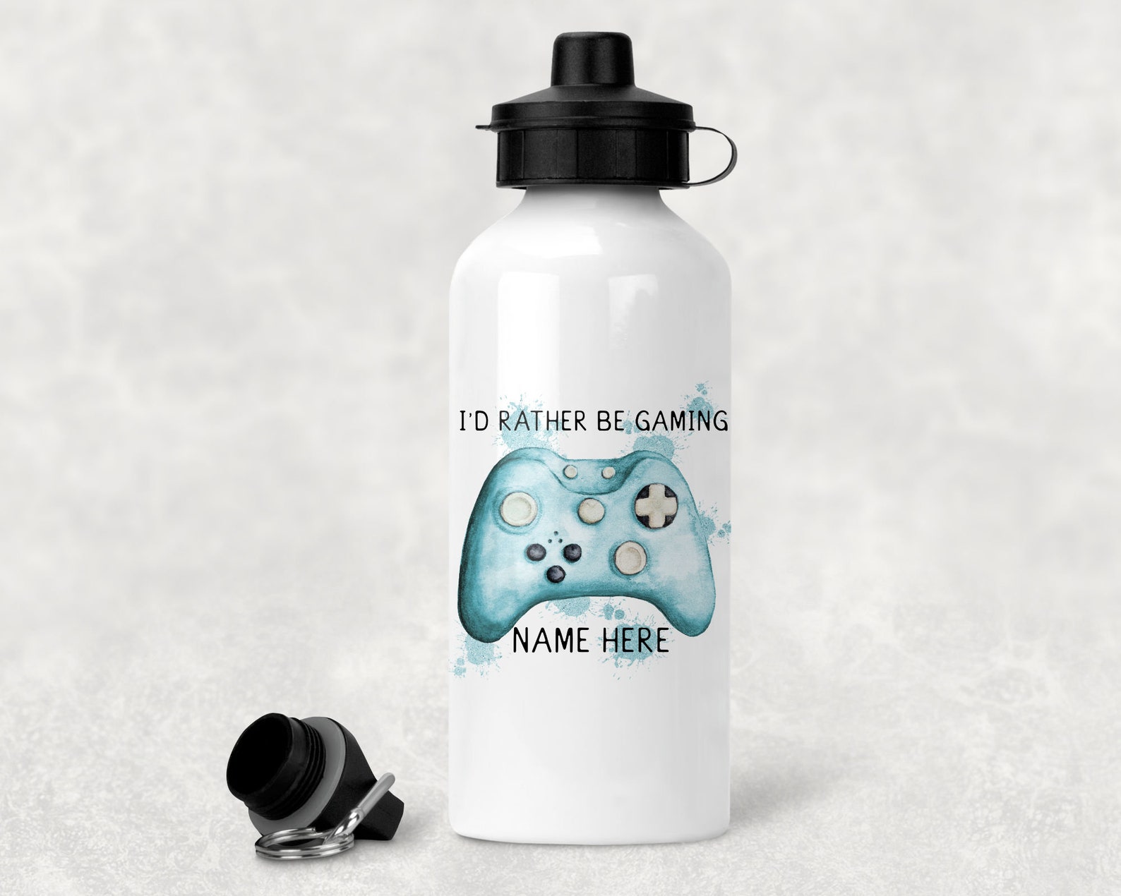 Personalised Water Bottle , Gamer , Gaming , 600ml , School Sports ...