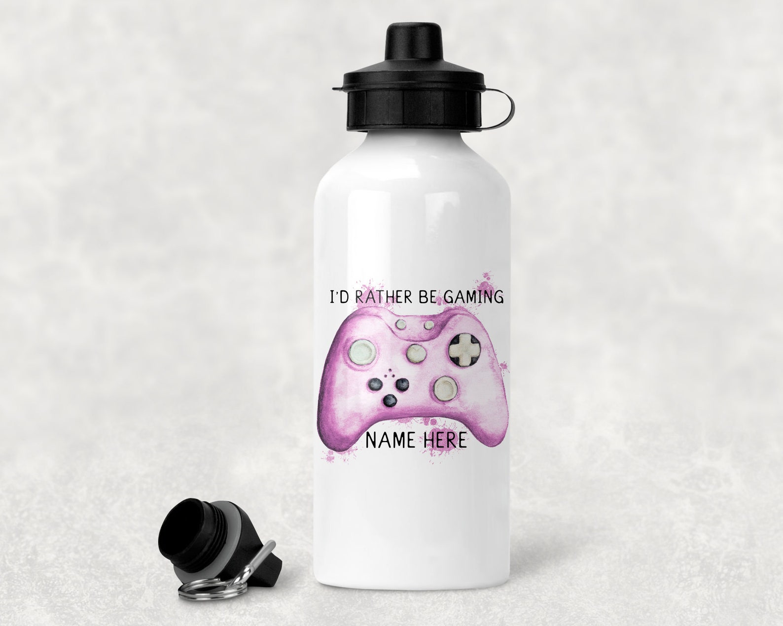Personalised Water Bottle , Gamer , Gaming , 600ml , School Sports ...