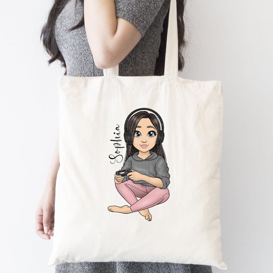 Personalised Gamer Bag Girl Gaming Tote Bag Daughter - Etsy UK