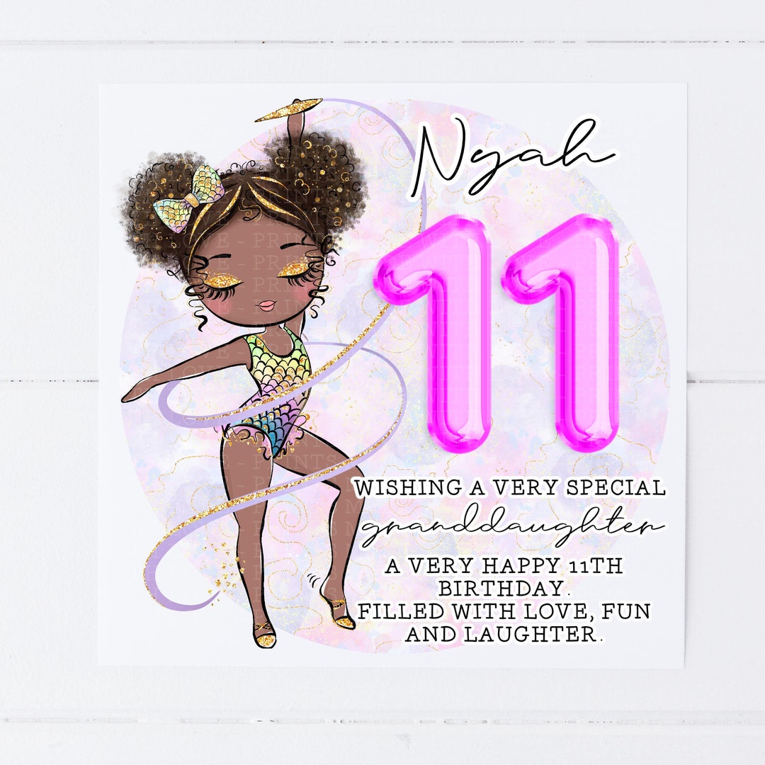 Personalised Gymnast Birthday Card | Rhythmic Gymnastics | Acrobatics ...