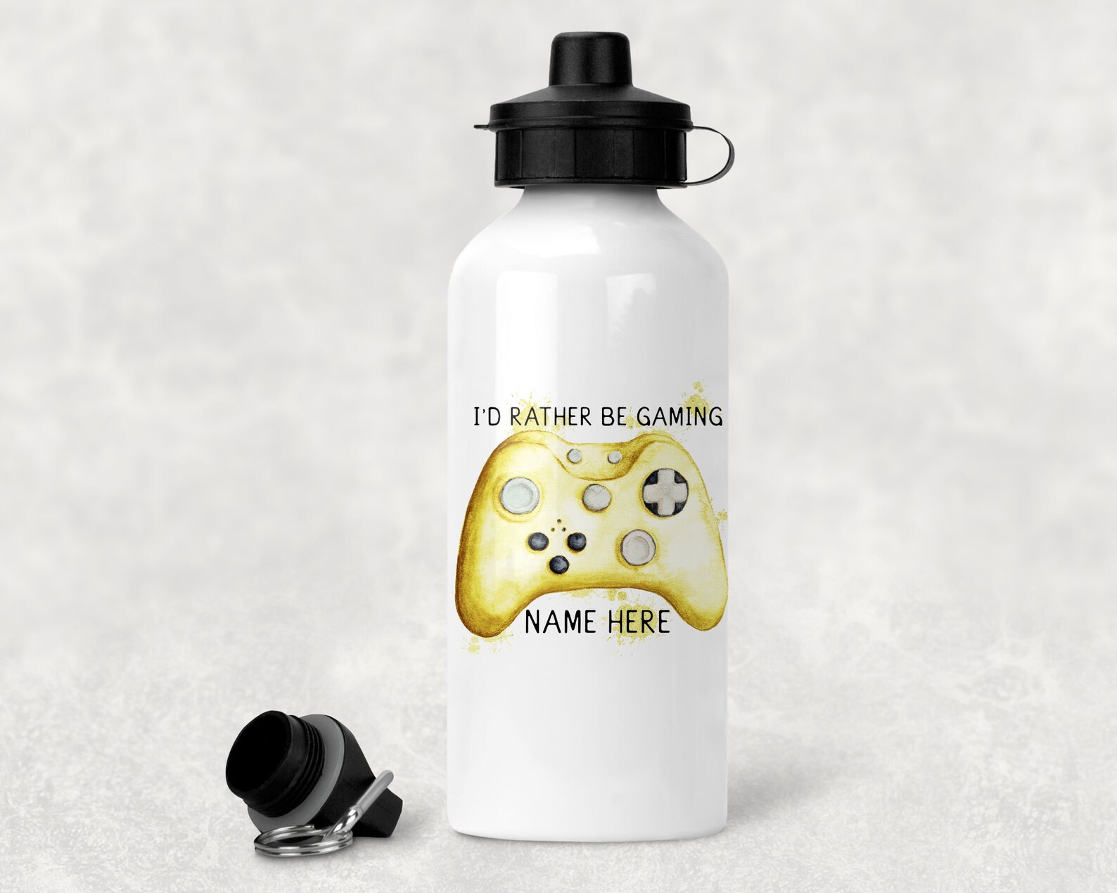 Personalised Water Bottle , Gamer , Gaming , 600ml , School Sports ...