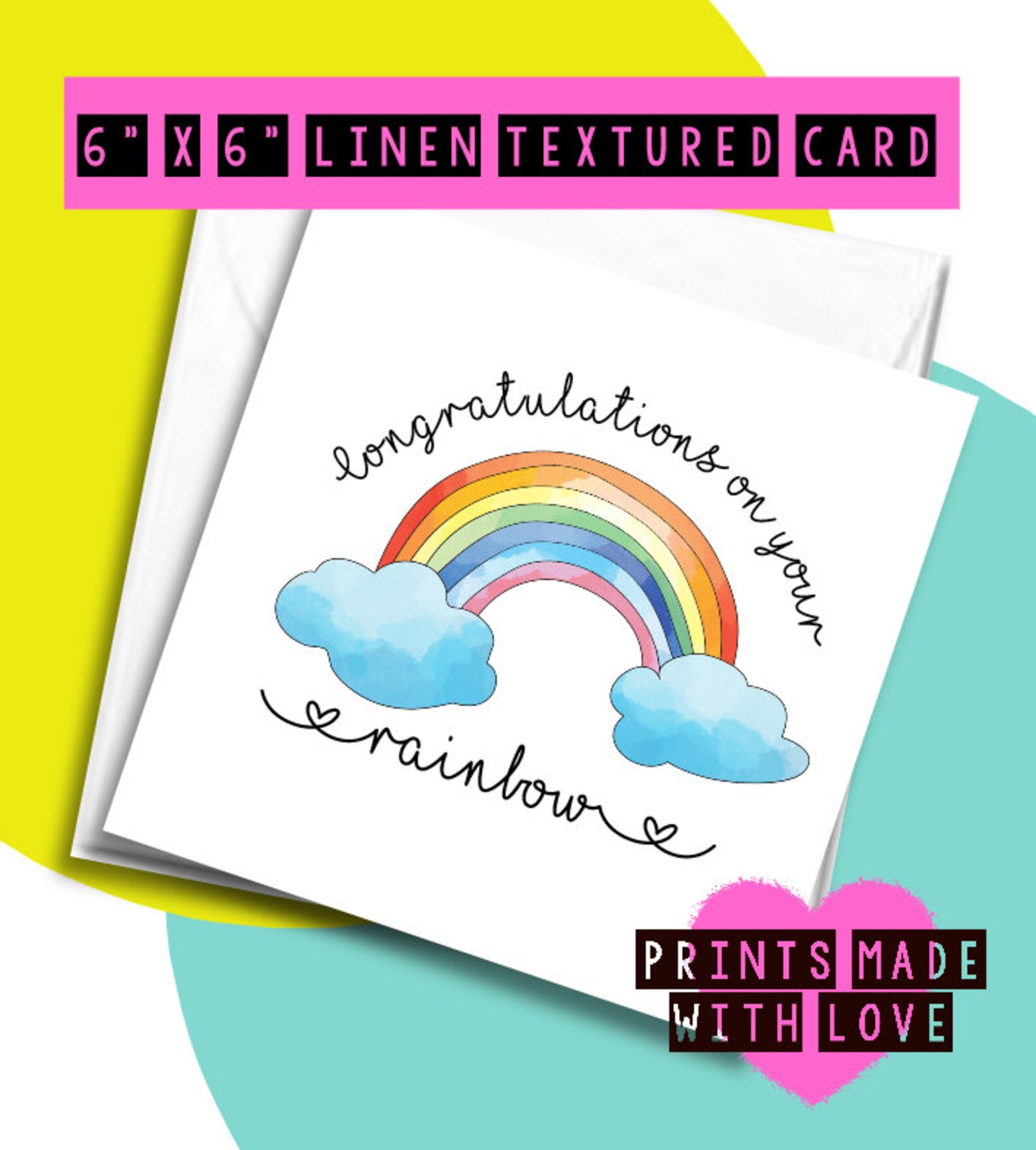 Rainbow Baby Congratulations Card Pregnancy Card New Baby - Etsy UK