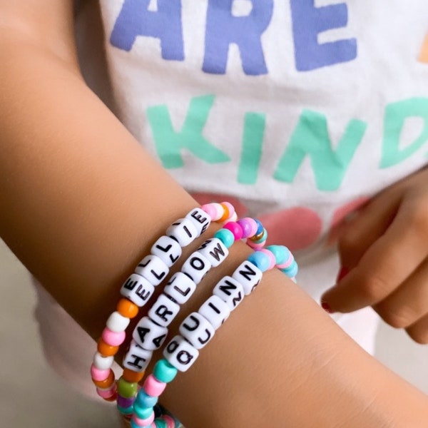 Beaded Name Bracelet - Etsy