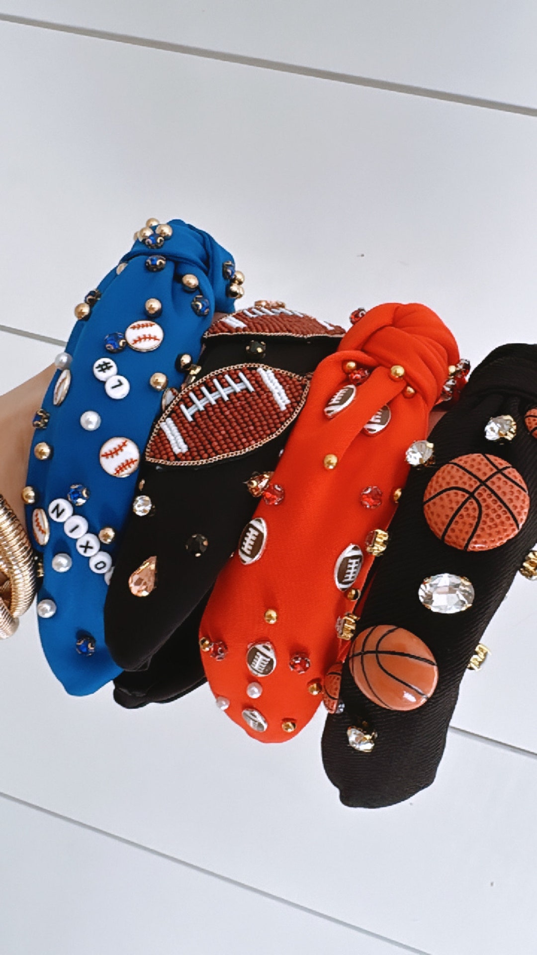Personalized Sports Knotted Headband: Baseball, Football, Basketball - Etsy