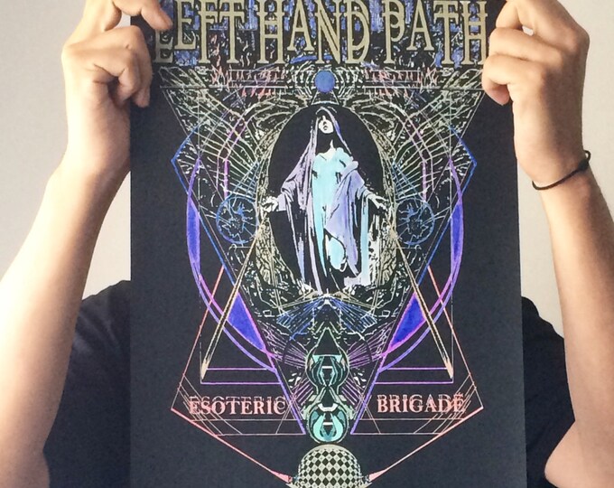 Left Hand Path Print A3 Color Ink Added by Hand Over - Etsy UK