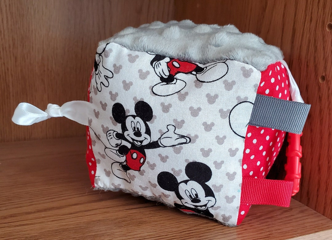Sensory Block for Babies, Teether Rings, Jingle Bell, Ribbon Tags mickey Mouse - Etsy