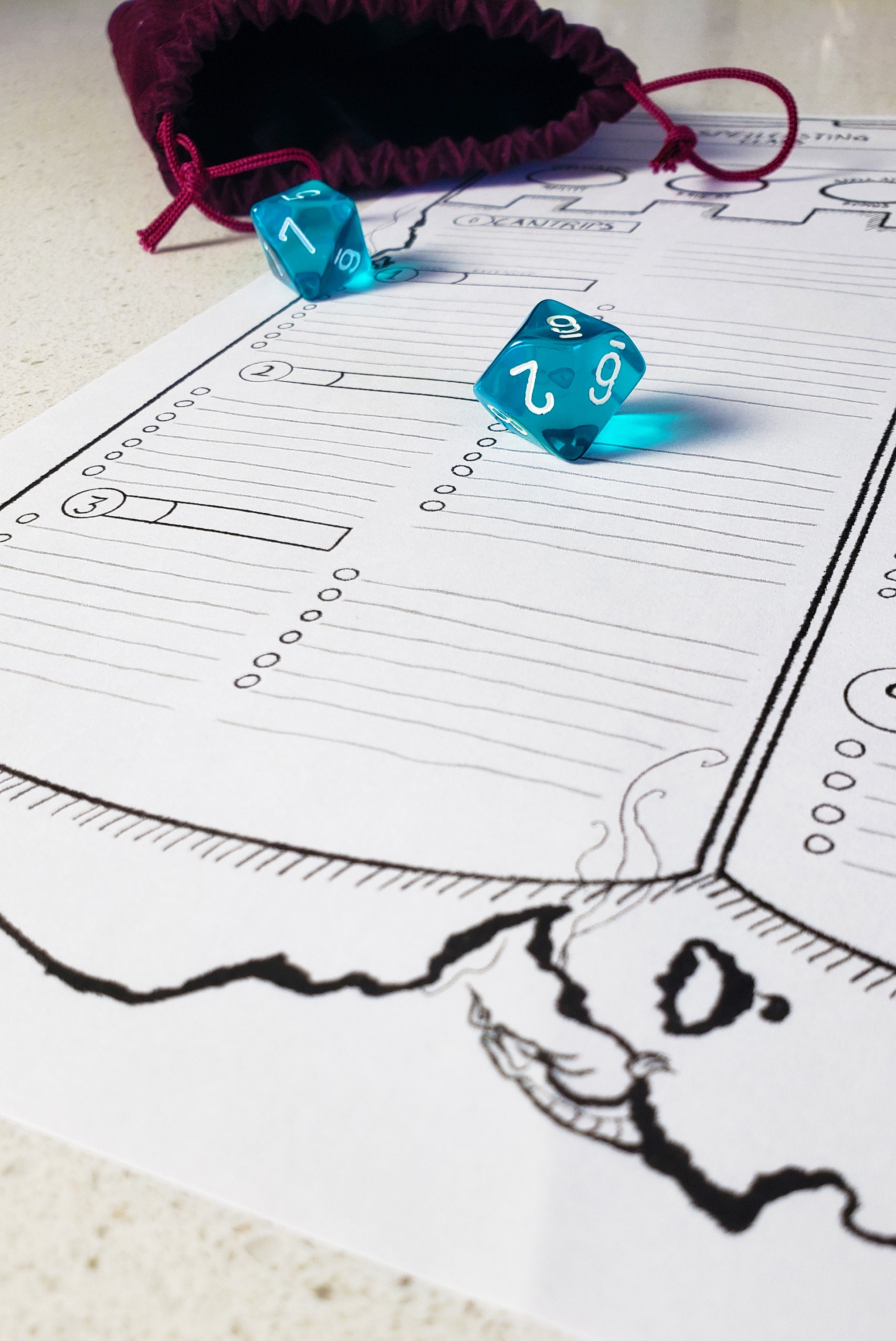 Dragons and Banners Character Sheet D&D 5e Hand Illustrated - Etsy